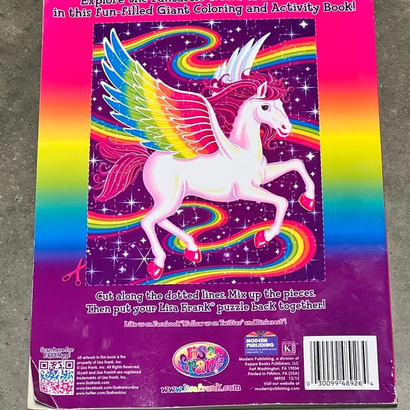 Lisa Frank | Other | Lisa Frank Coloring Activity Book Carousel Fun ...